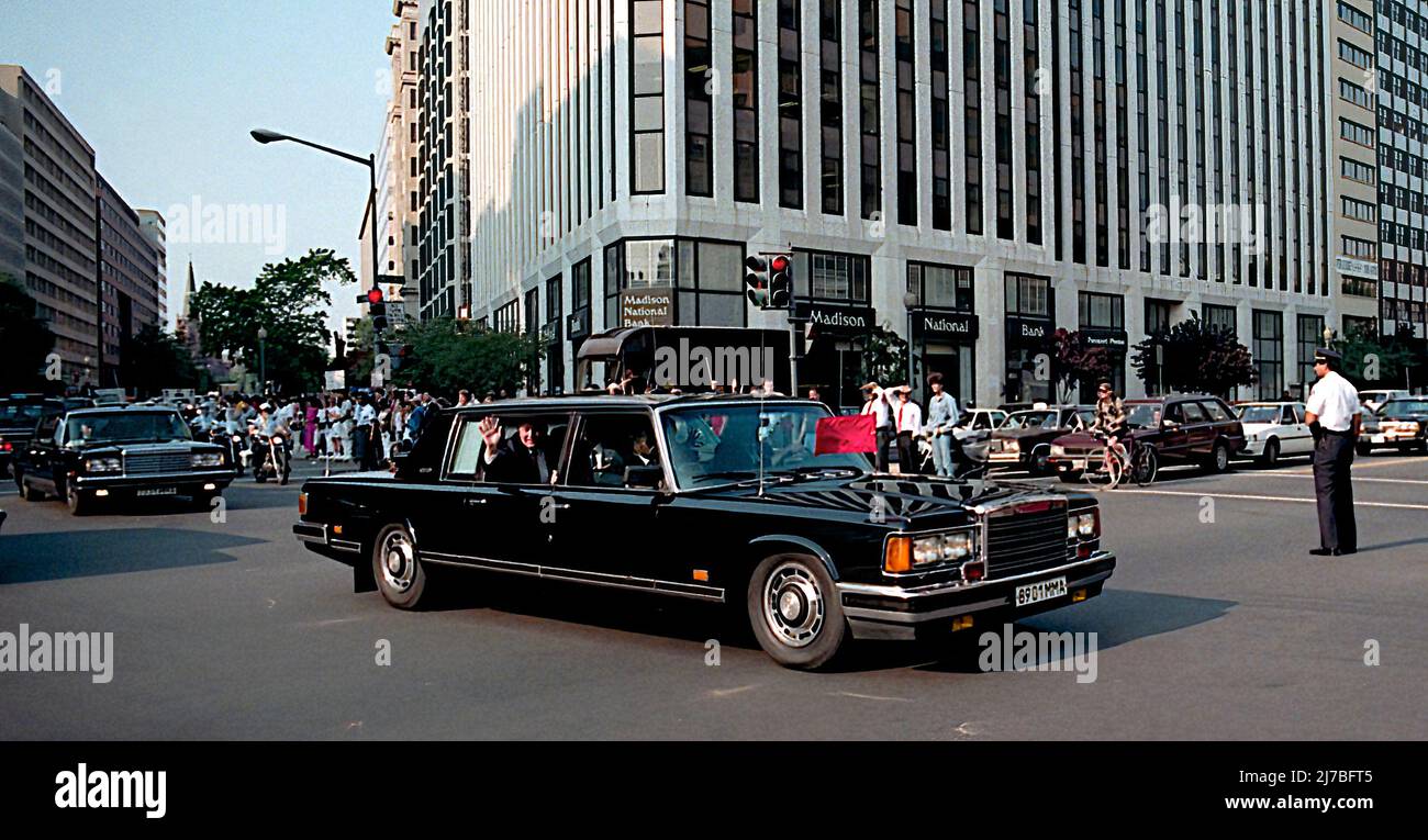 WASHINGTON DC. USA - MAY 31, 1990 Russian President Mikhail Sergeyevich ...