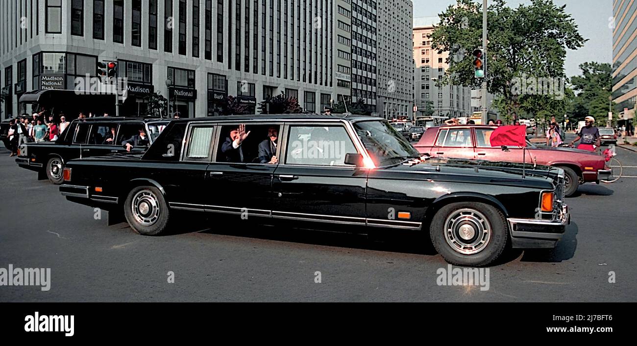 WASHINGTON DC. USA - MAY 31, 1990 Russian President Mikhail Sergeyevich ...