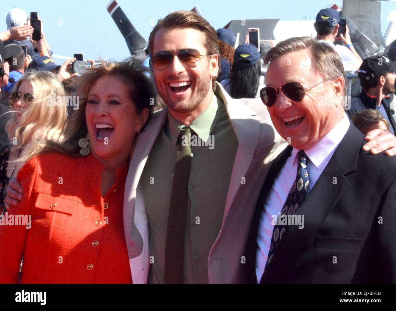 San Diego, California, USA 4th May 2022 Actor Glen Powell and Mother ...
