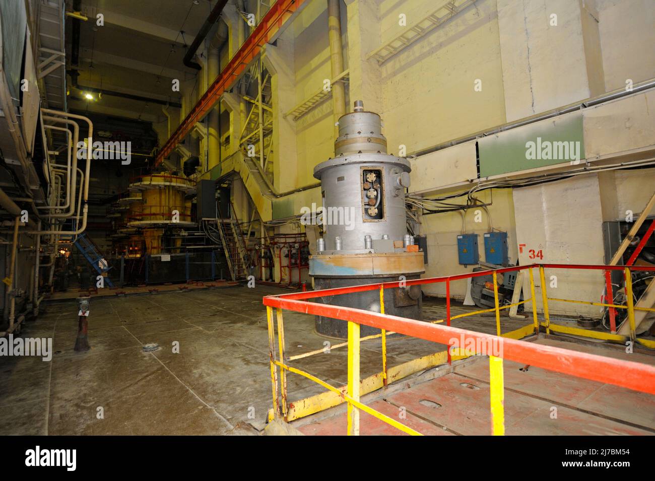 Production hall of pumping station of Chernobyl Nuclear Power Plant ...
