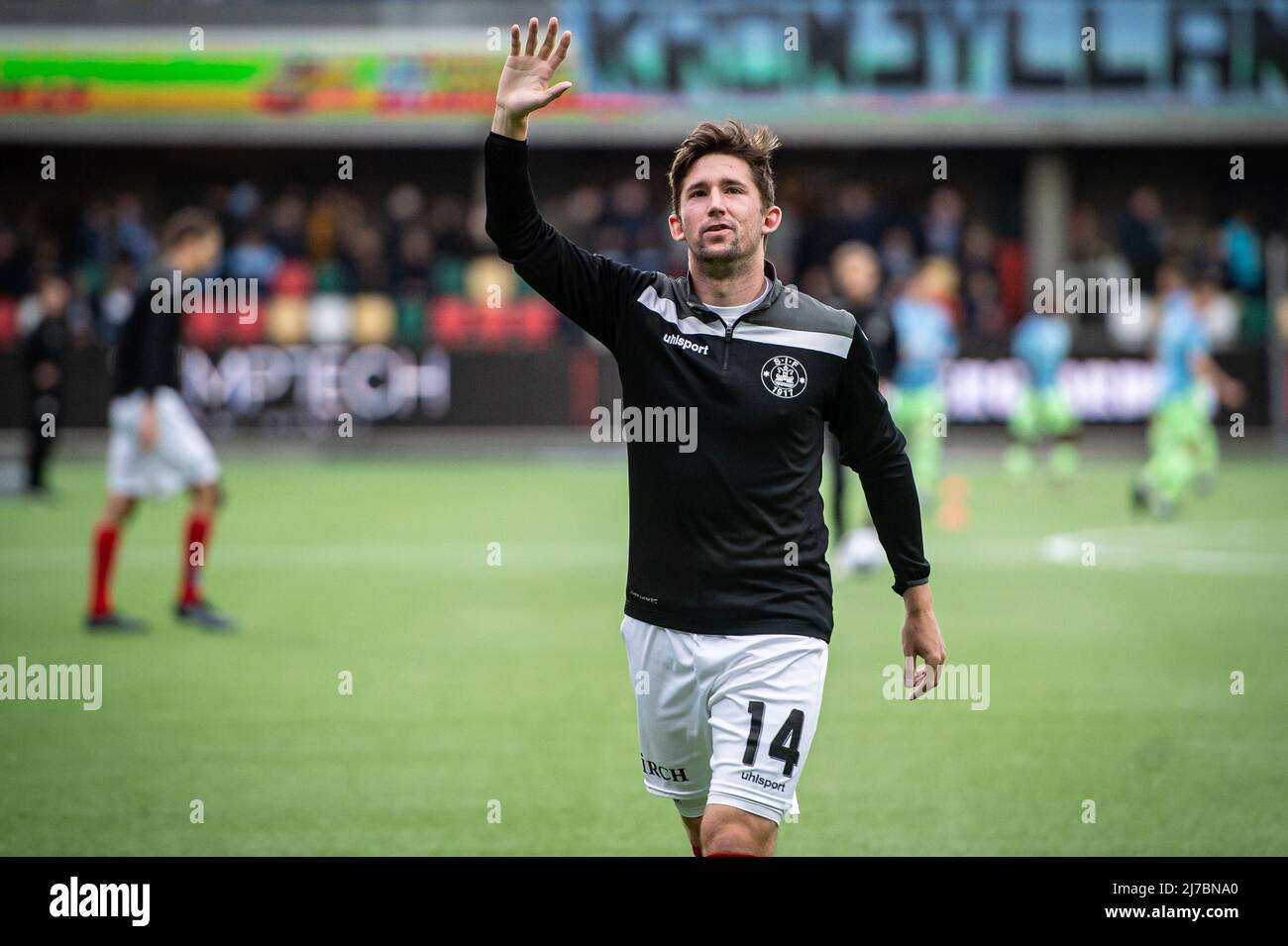Silkeborg, Denmark. 06th, May 2022. Mark Brink (14) of Silkeborg IF is ...