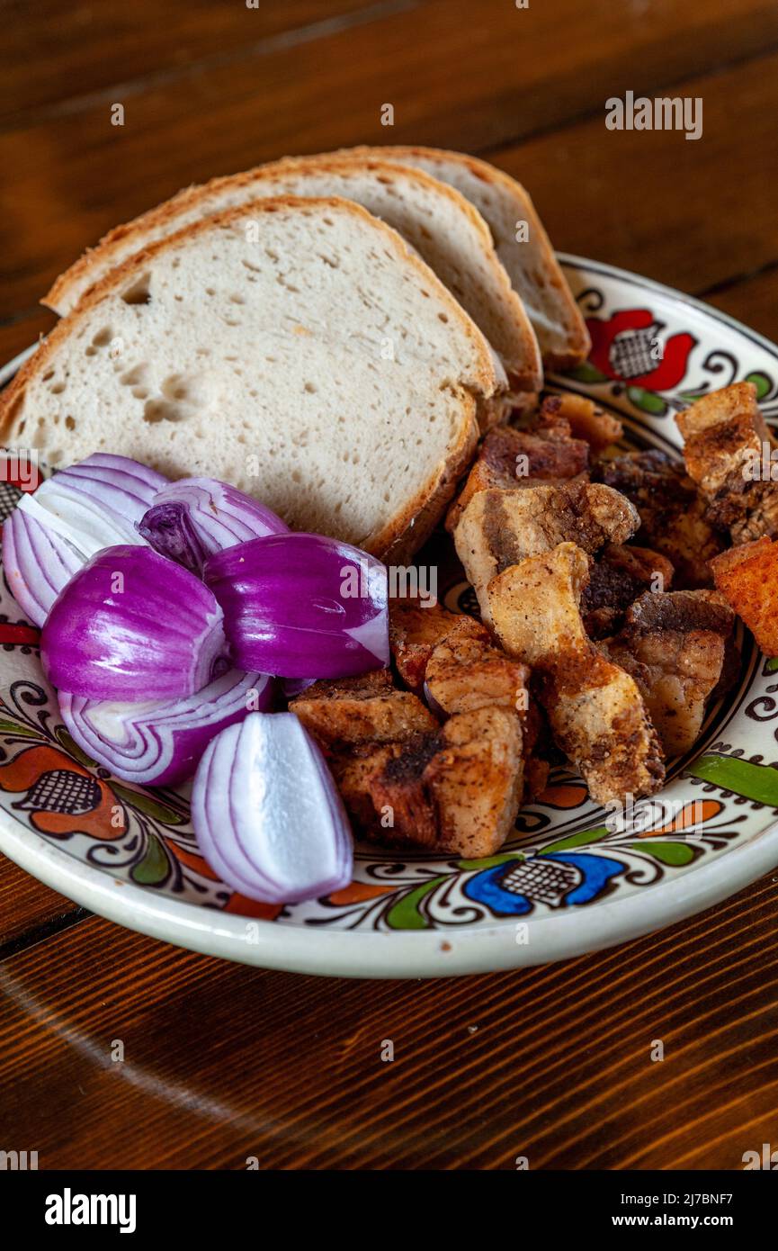 Pork smoked cracklings hi-res stock photography and images - Alamy