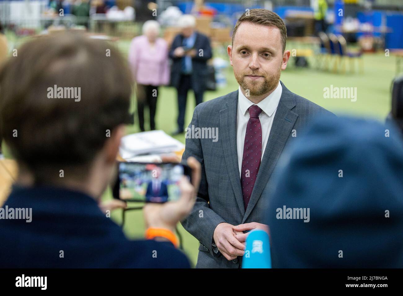 DUP’s Gary Middleton at Meadowlands Arena, Magherafelt after he is ...