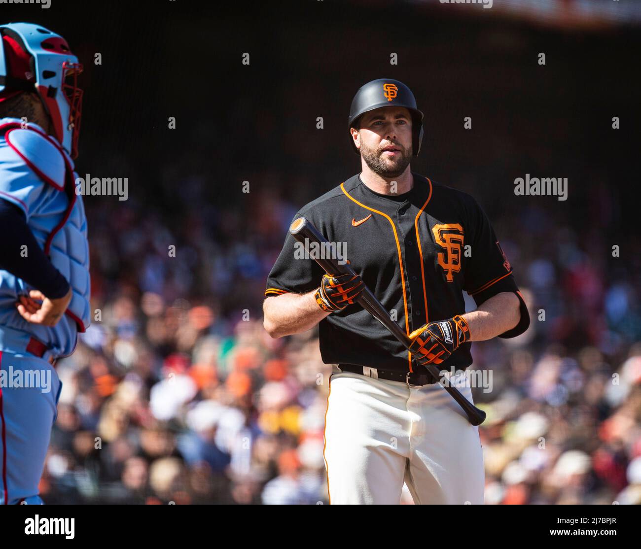 May 07 2022 San Francisco CA, U.S.A. San Francisco left fielder Darin ...