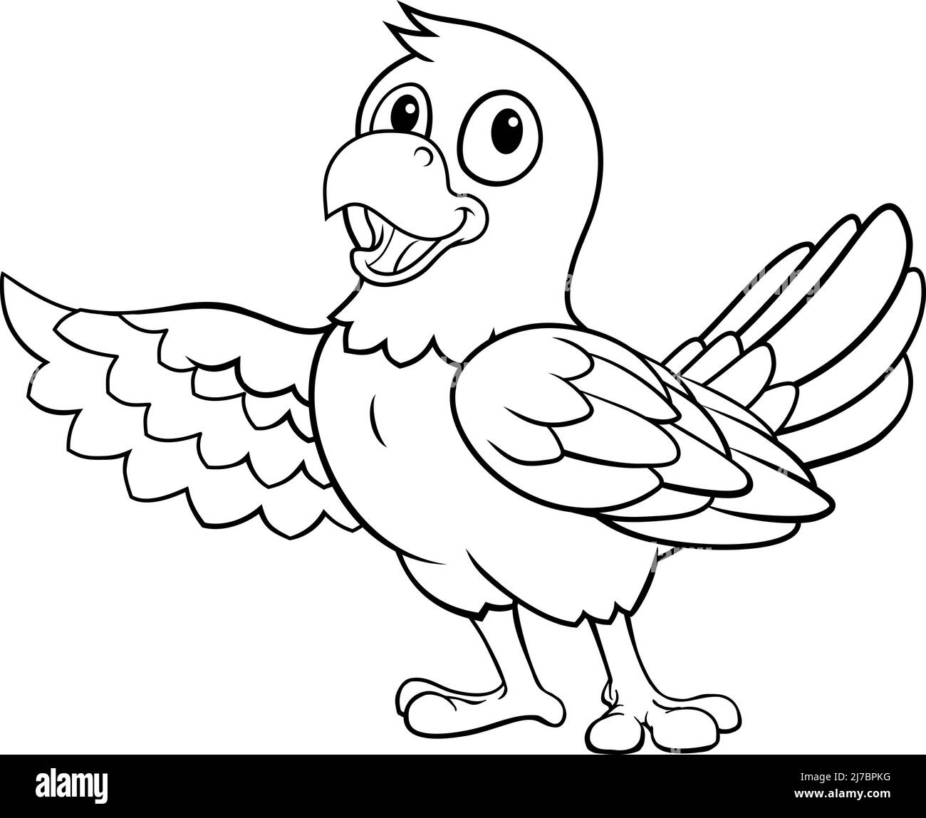 Parrot cartoon Black and White Stock Photos & Images - Alamy