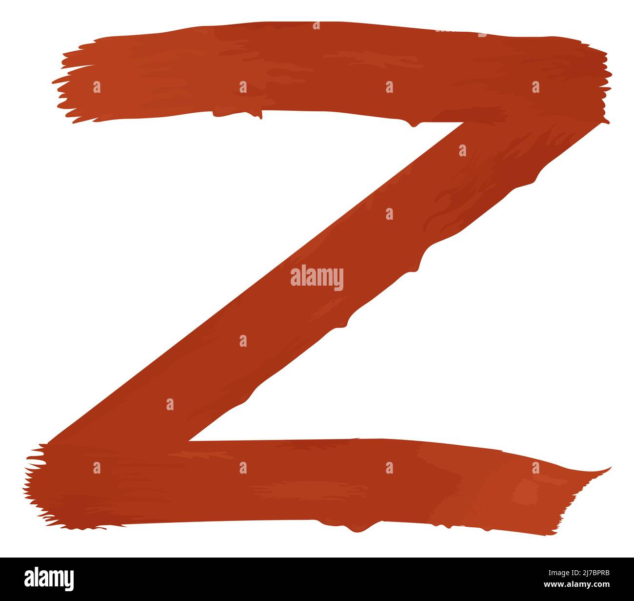 Letter z in bloody style for creepy and scary text. Liquid paint vector ...