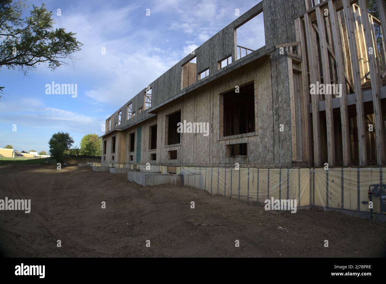 Unfinished wide-shot of construction Stock Photo - Alamy