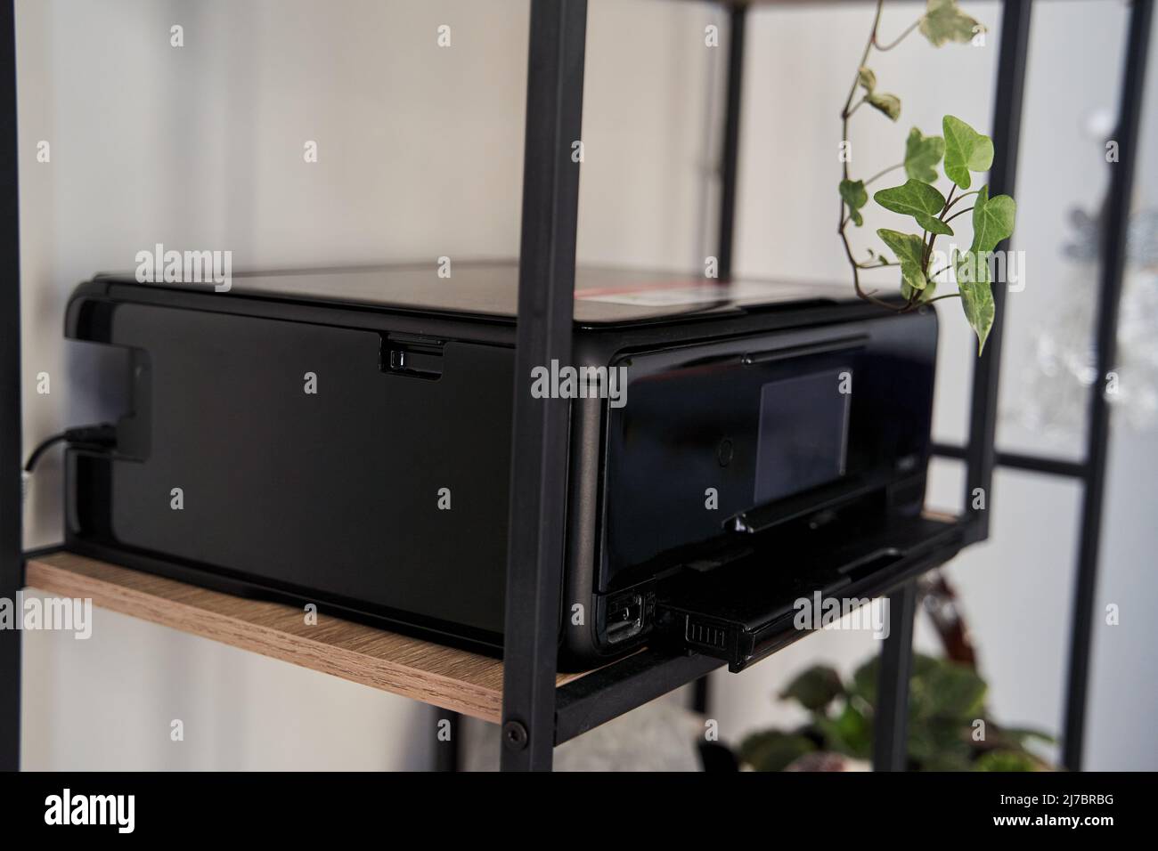 Black inkjet printer is on the shelf Stock Photo - Alamy