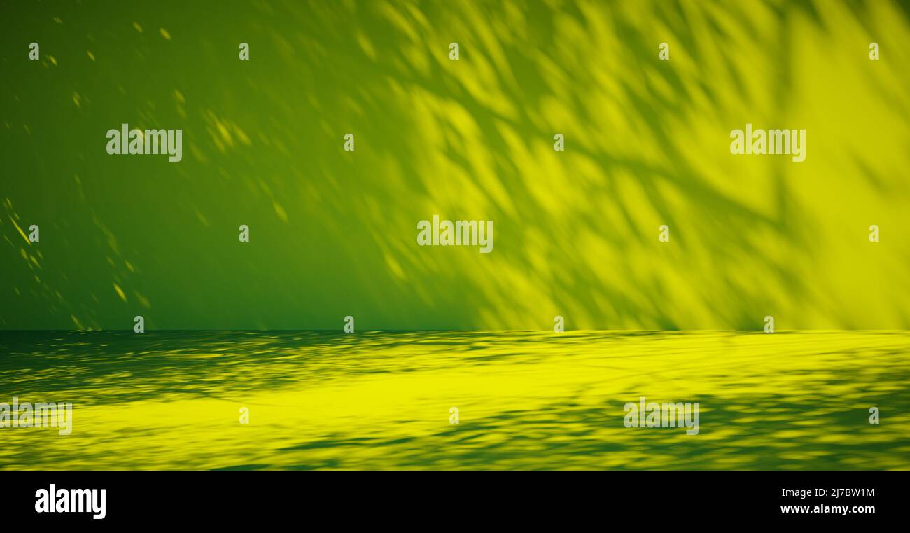 Blank colorful wall background and hard falling shadow. 3D rendering ...