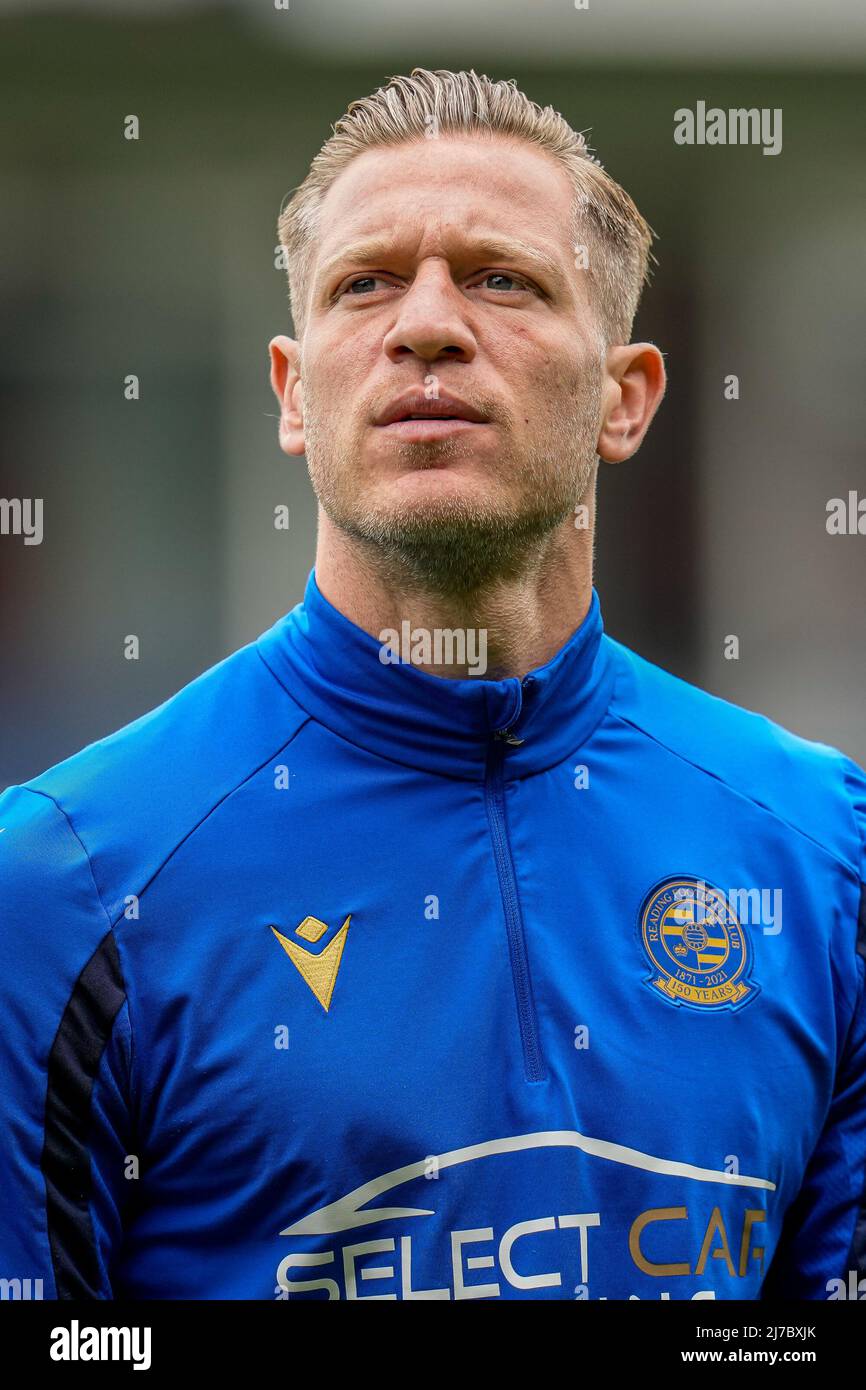 Michael Morrison (4) of Reading ahead of the Sky Bet Championship match ...