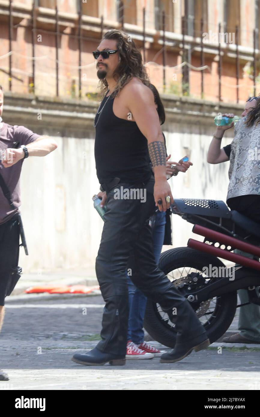 Rome, film set "Fast and Furios 10". Pictured: Jason Momoa Stock Photo ...