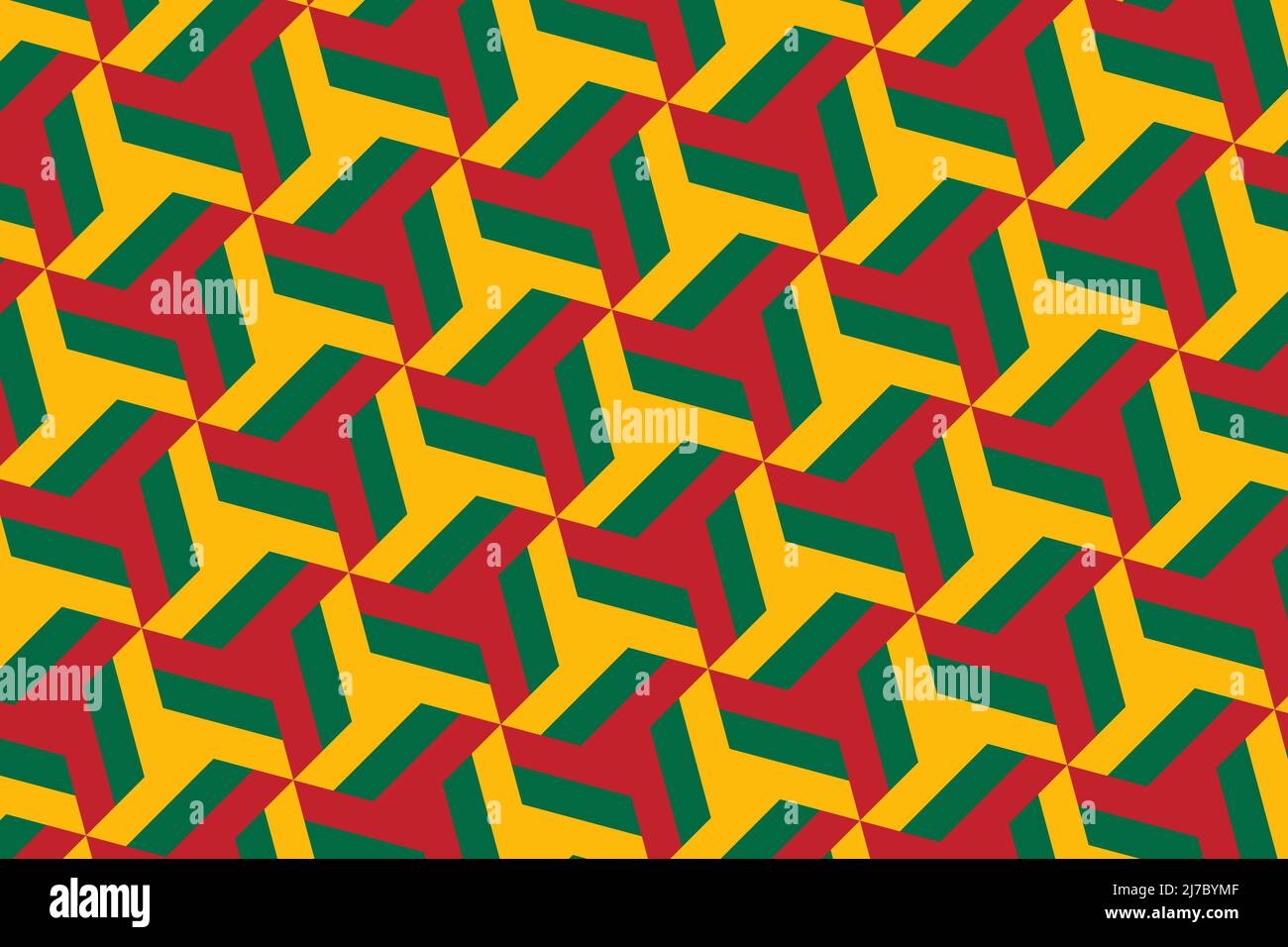 Geometric pattern in the colors of the national flag of Lithuania. The ...