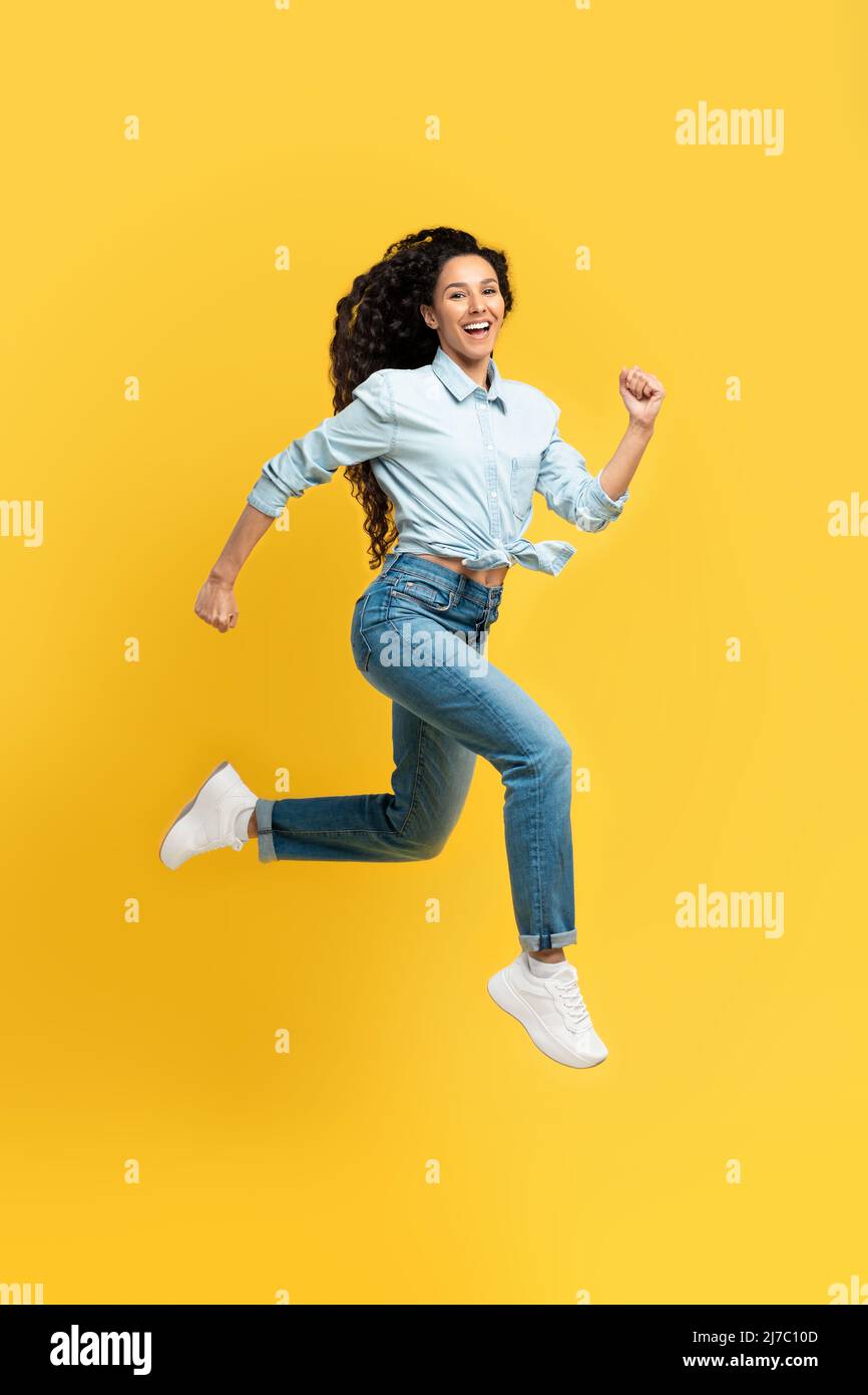 Flying dance woman hi-res stock photography and images - Alamy