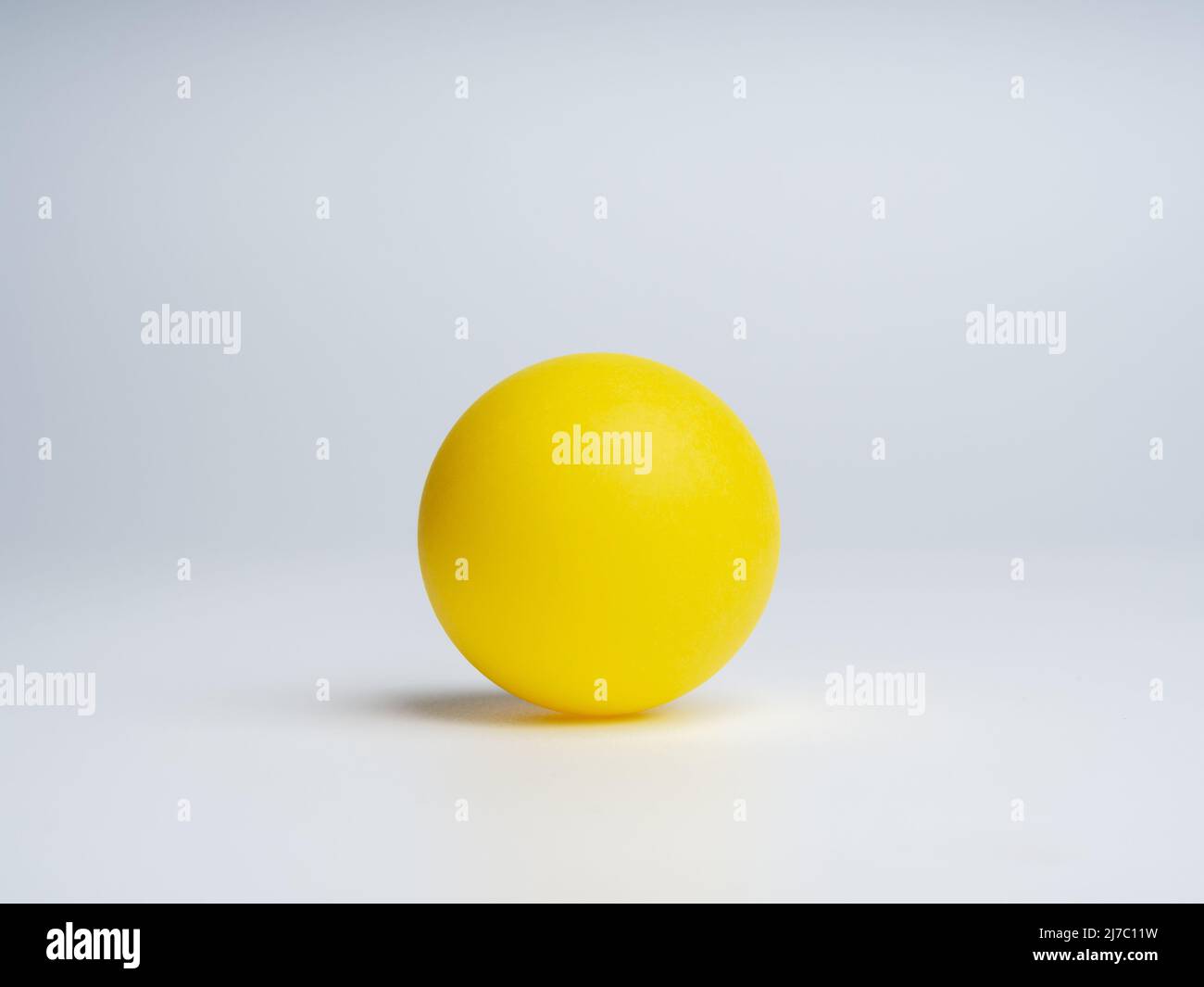 Yellow ball isolated on white background with space for logo templates ...