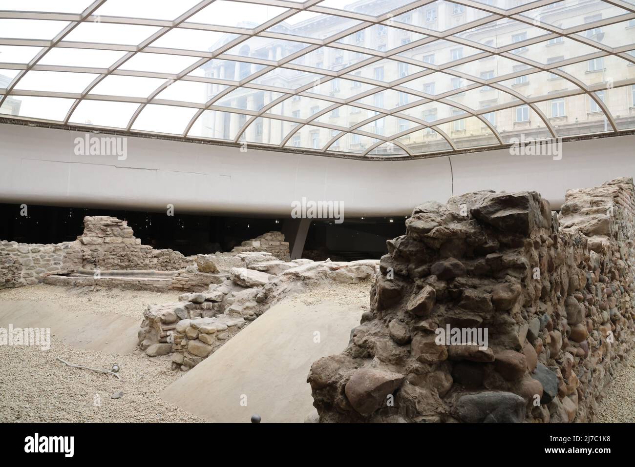 Ancient ruins: remainders of ancient city of Serdika below Sofia ...