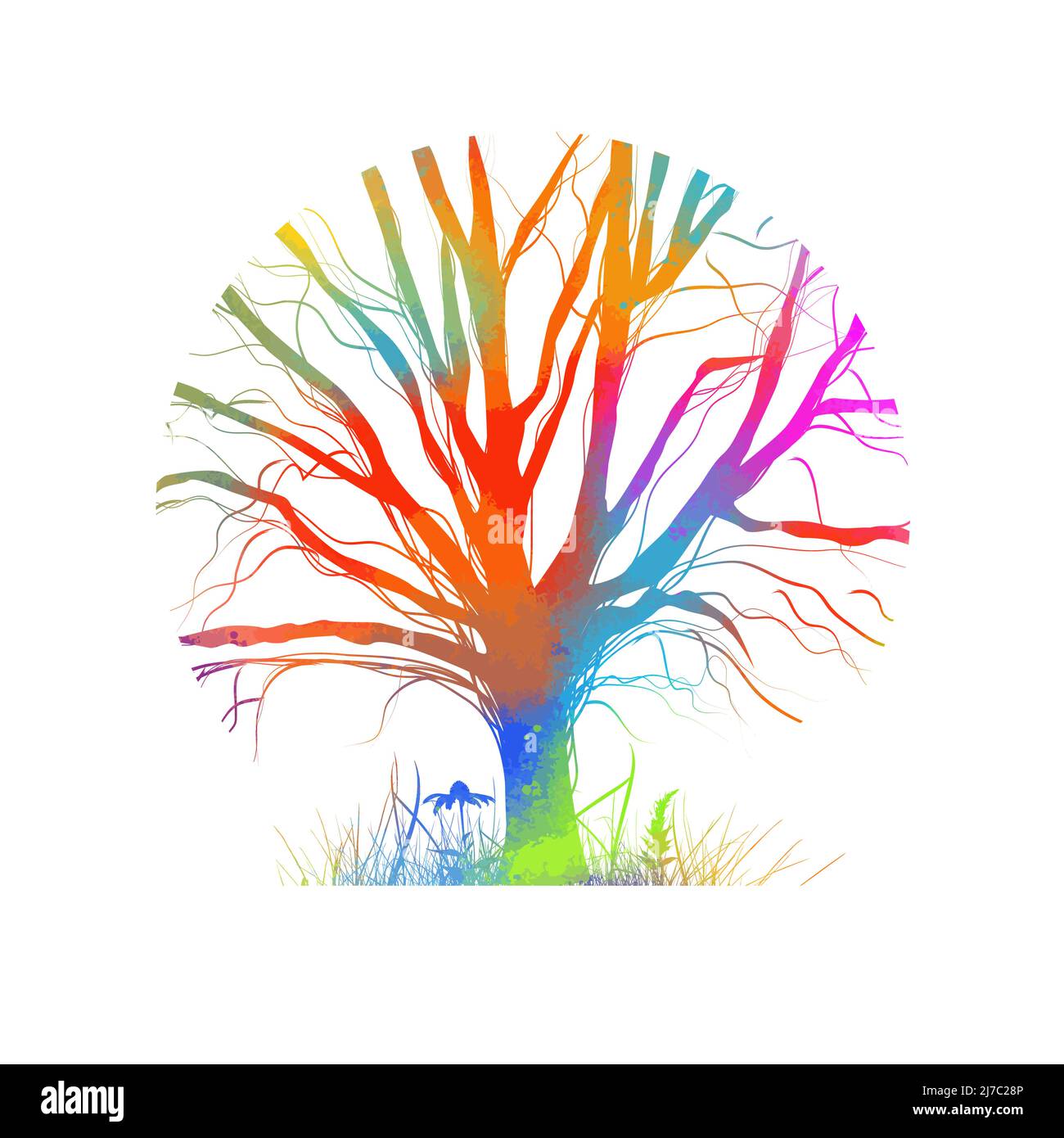 Magic oak tree Stock Vector Images - Alamy
