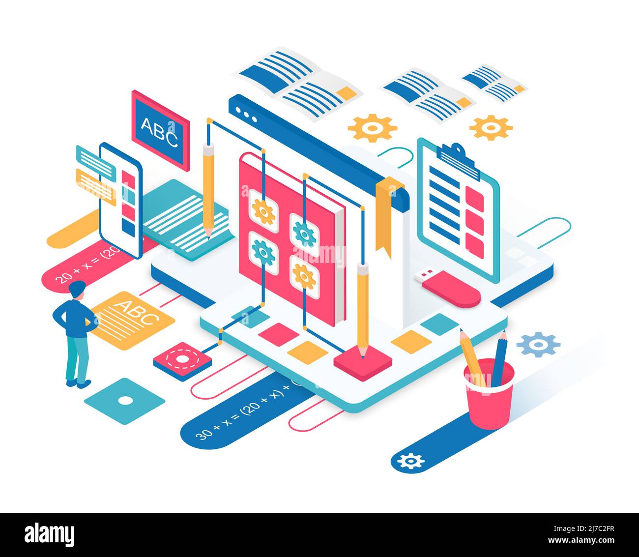 Electronic learning material Stock Vector Images - Alamy