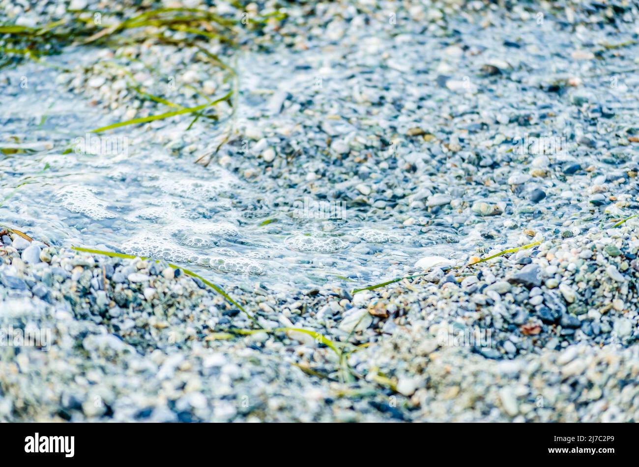 Small pebbles on the beach in Leptokarya, Greece Stock Photo - Alamy