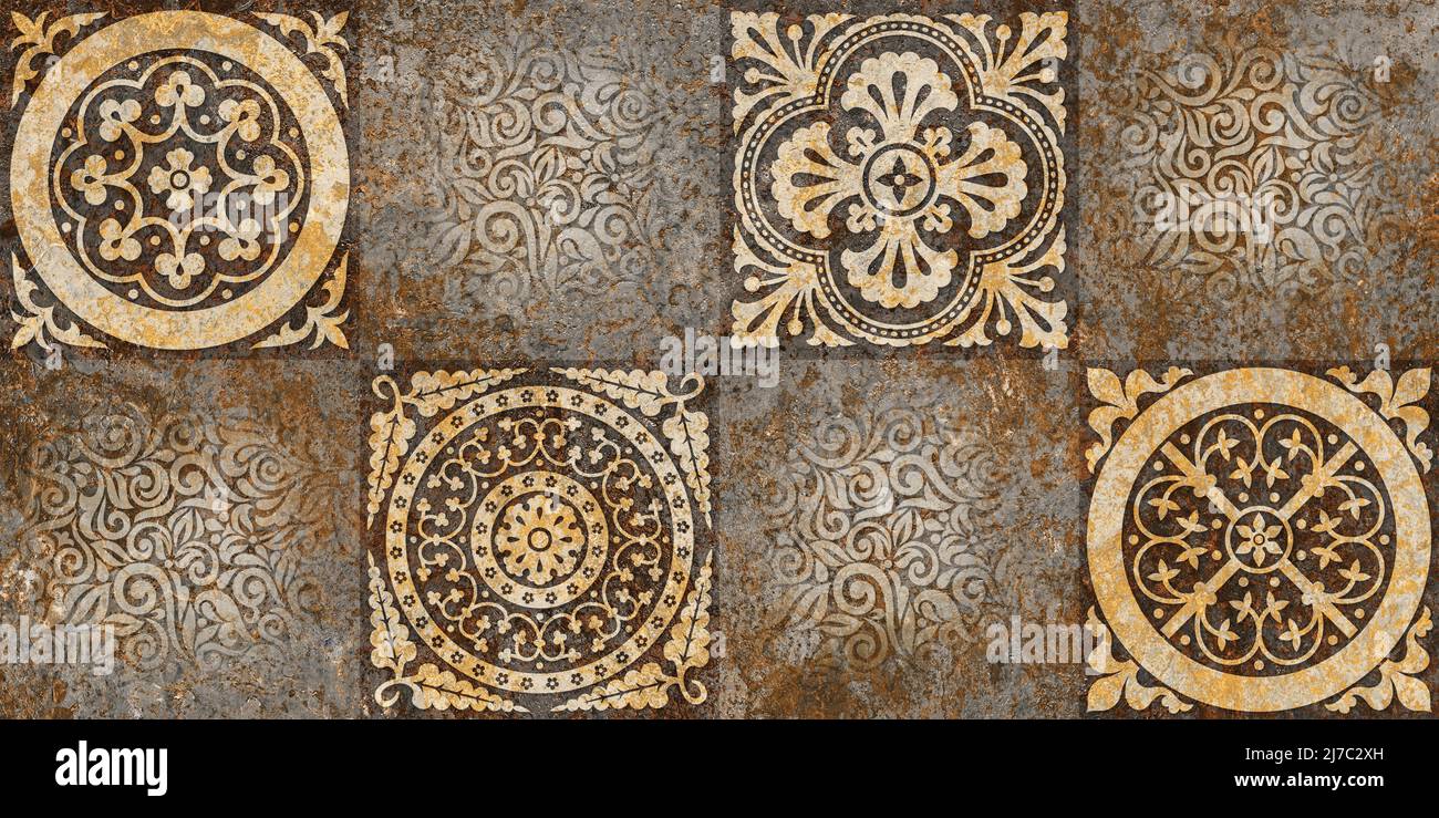 Moroccan vintage pattern background, Retro mosaic patten patchwork ...