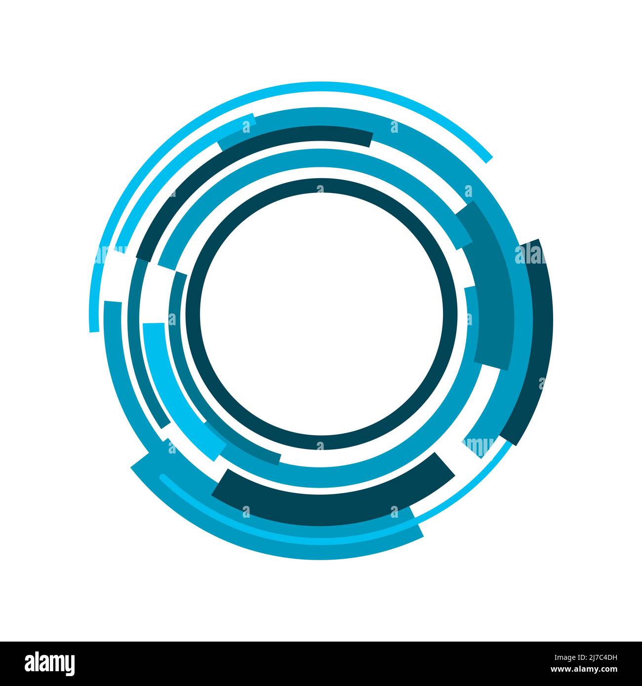 Blue tech circle background element. Technology and innovation concept ...