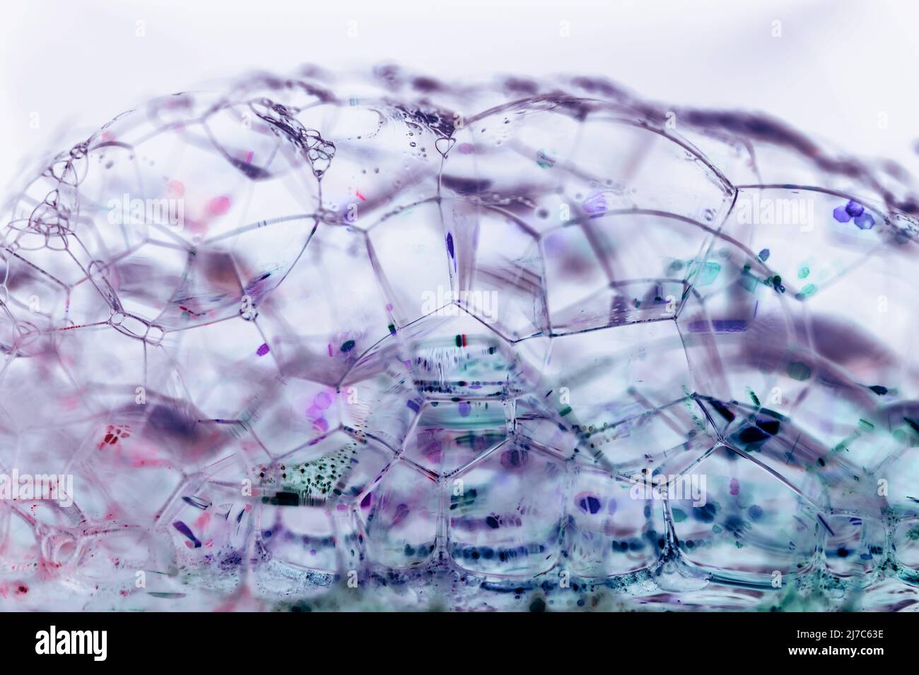Close up Beautiful abstract soap bubbles. Background pattern for design ...
