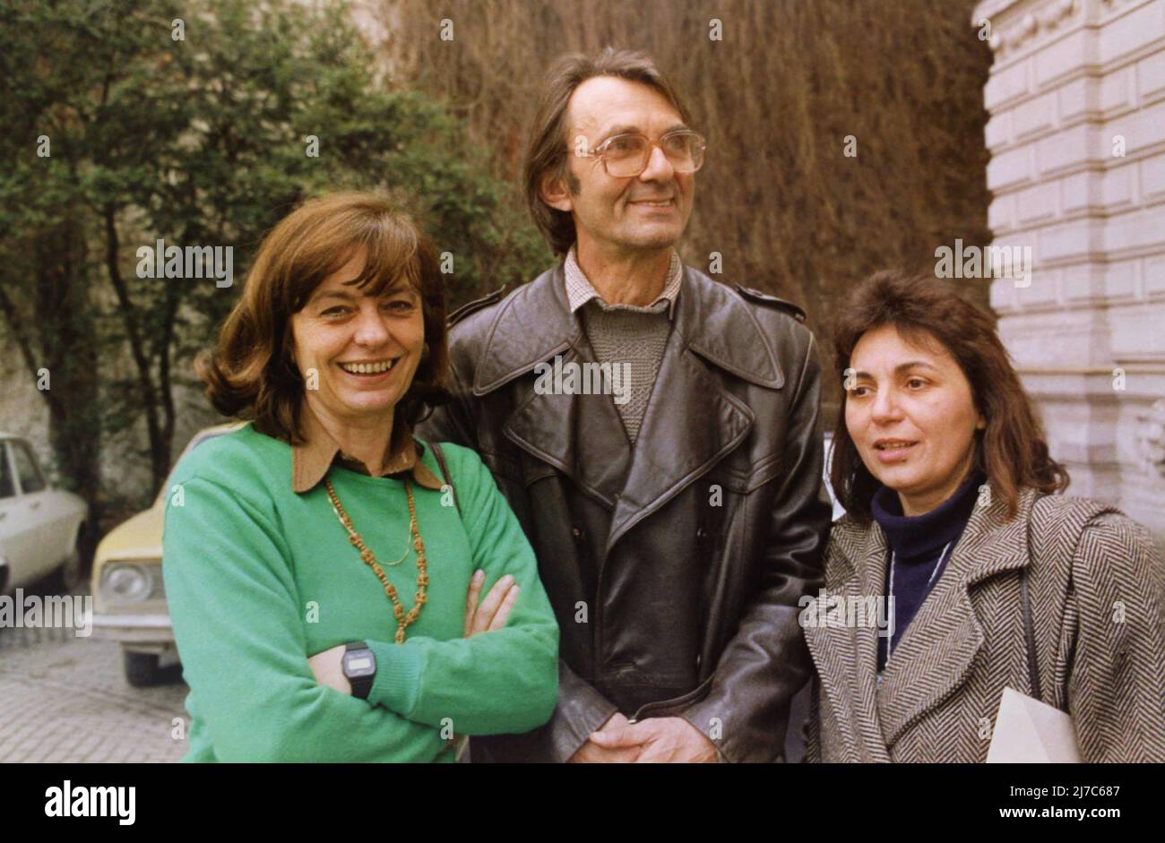 Romanian authors and political figures Ana Blandiana and Romulus Rusan ...