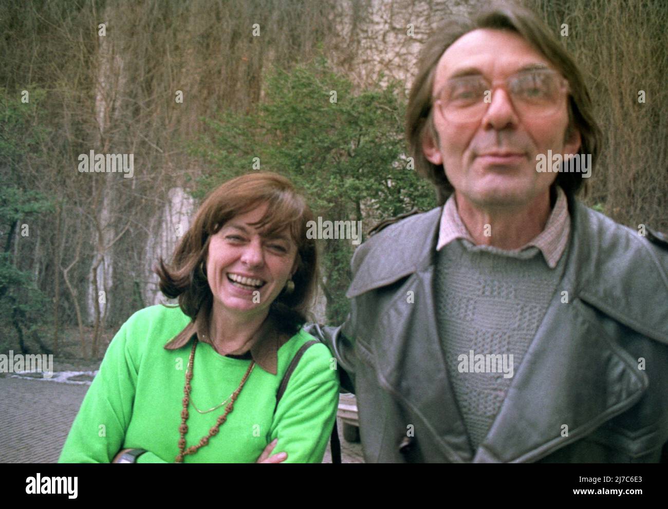 Romanian authors and political figures Ana Blandiana and Romulus Rusan ...
