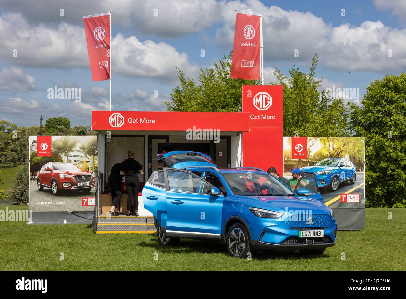 MG ZS EV Long Range Trophy Connect EV on display at the EV Live event ...