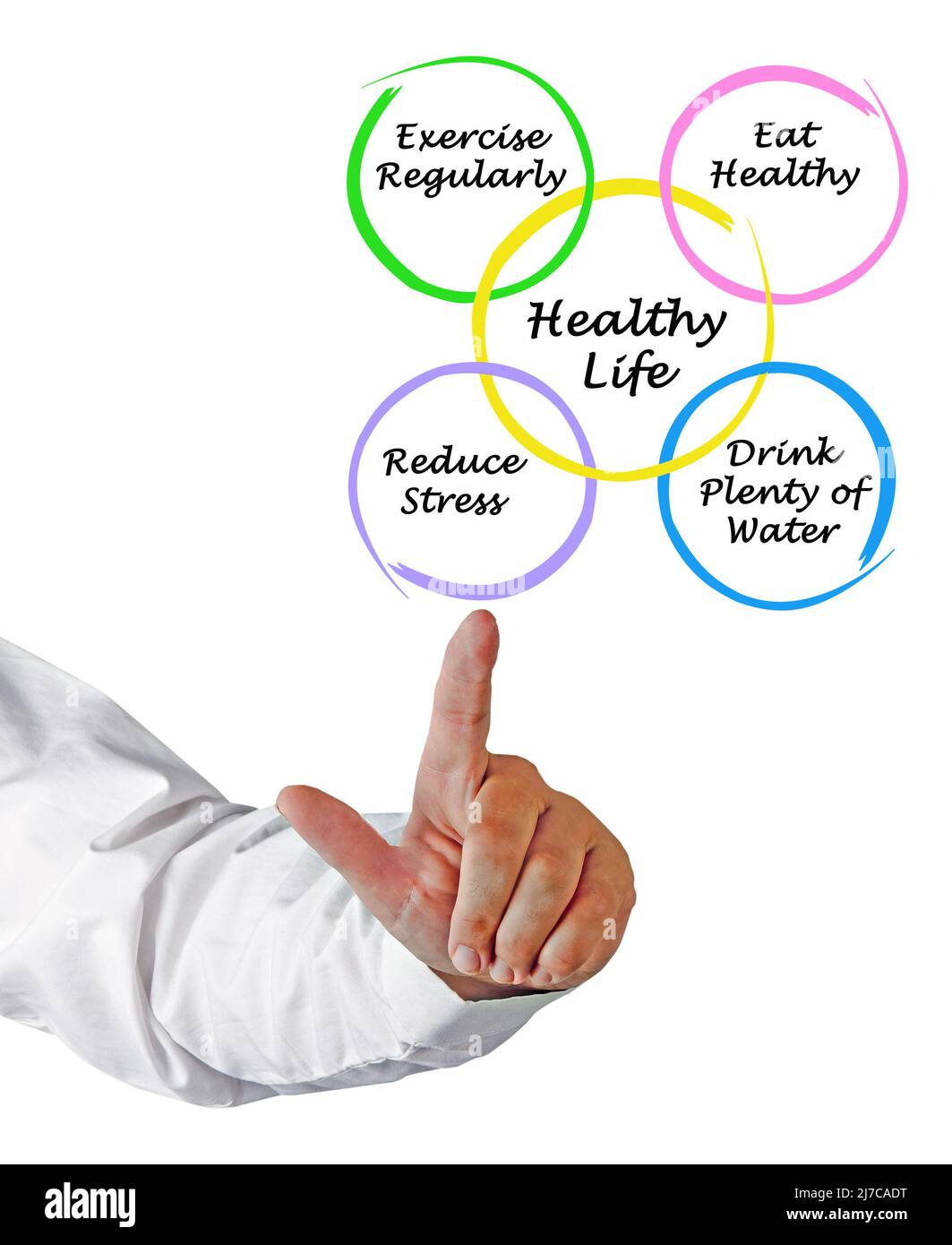 Presenting Diagram of healthy life Stock Photo - Alamy