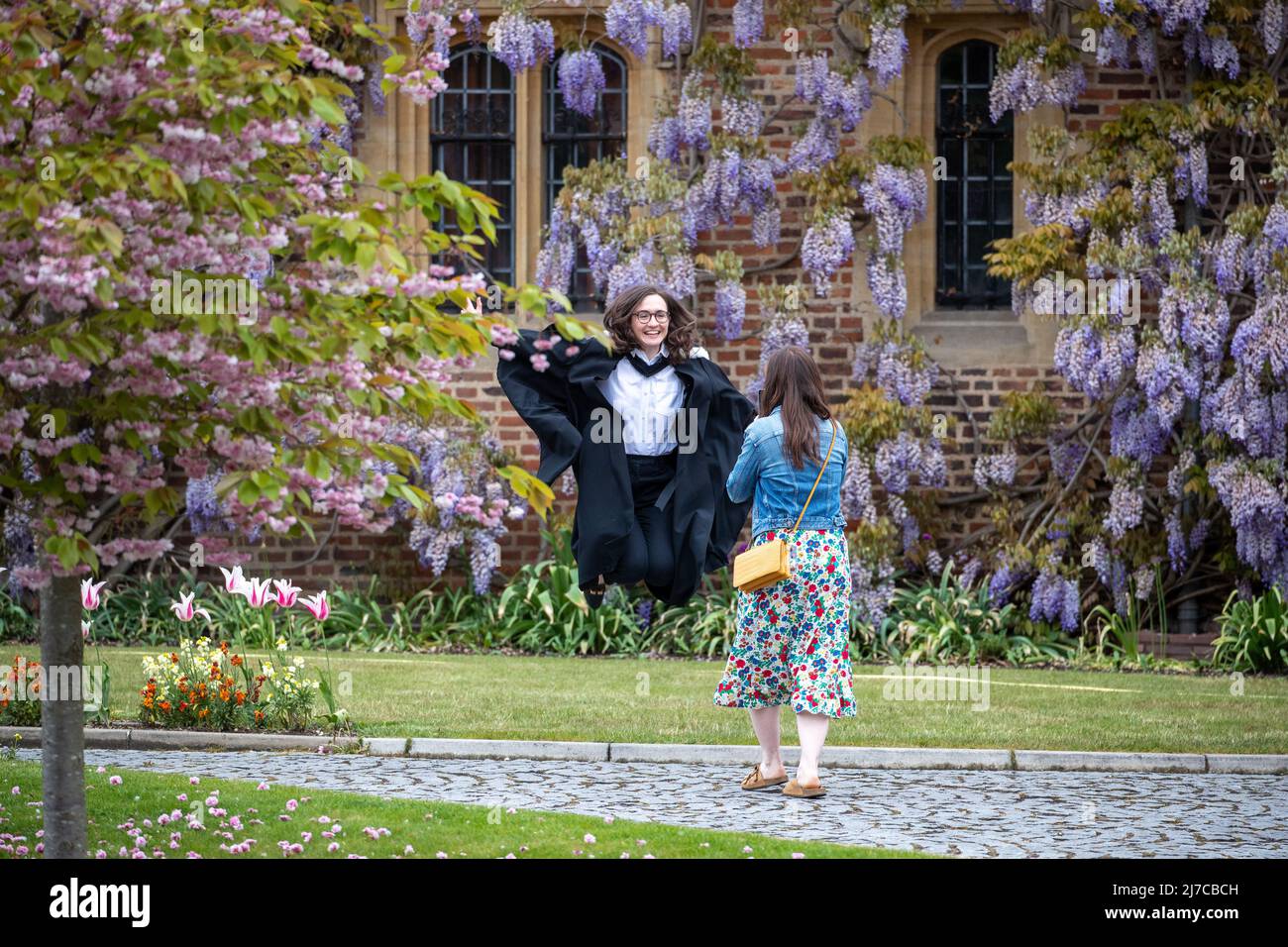 Picture dated April 29th 2022 shows a student at Magdalene College at ...