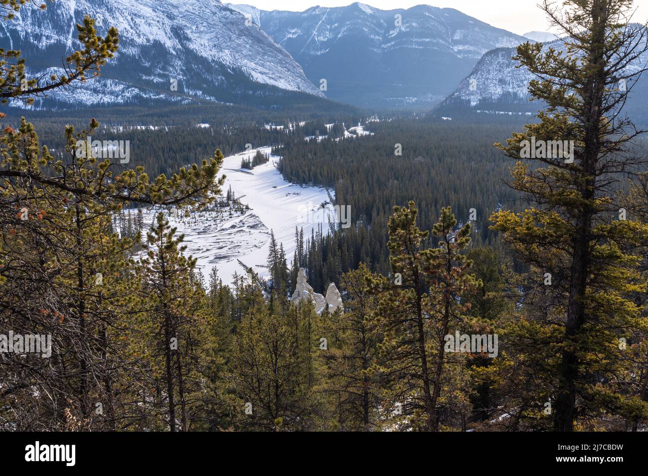 Hoodoos Viewpoint, Banff National Park beautiful landscape. Panorama ...