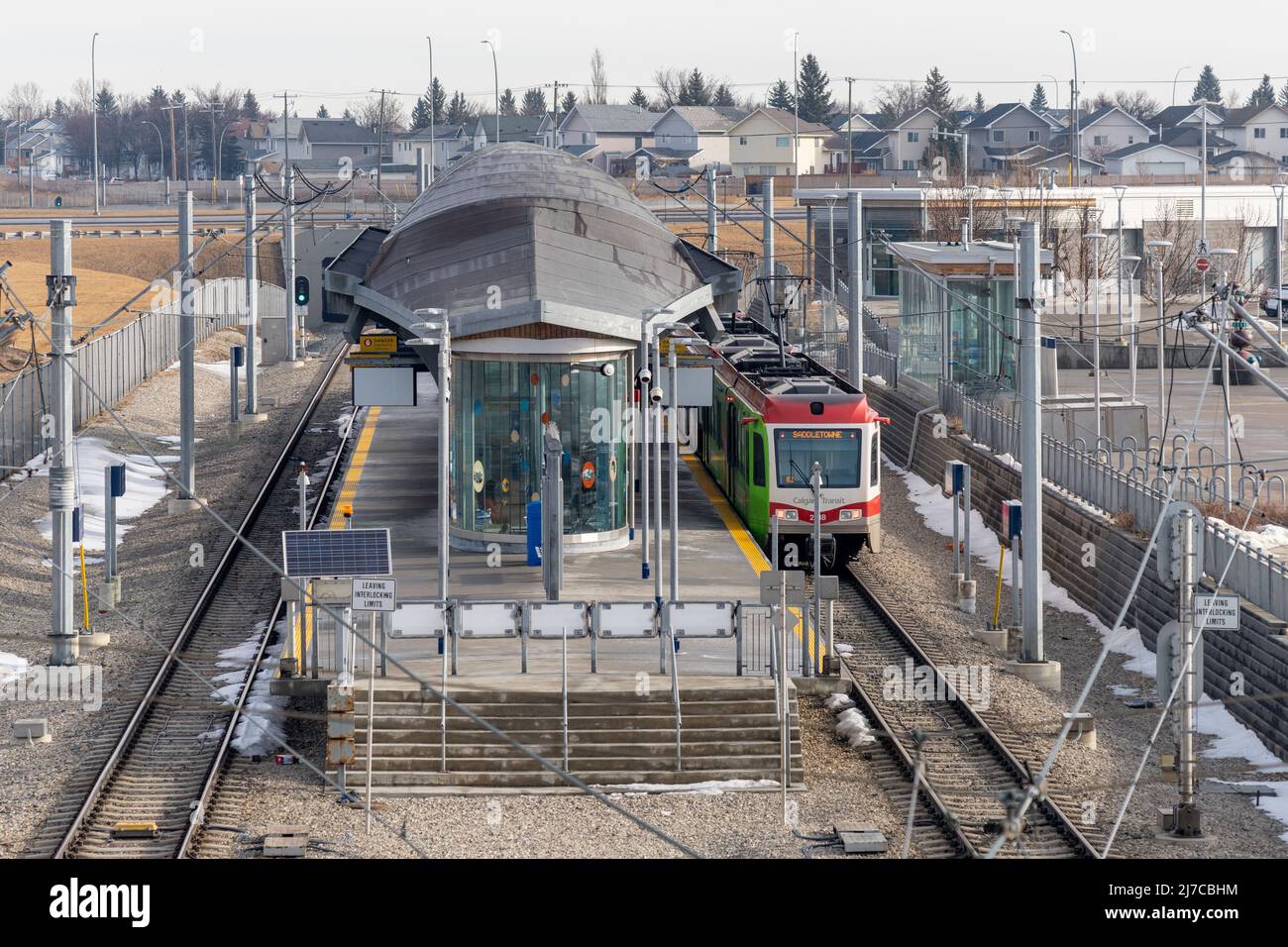 Calgary, AB, Canada - March 14 2022 : CTrain stop by McKnight Westwinds ...