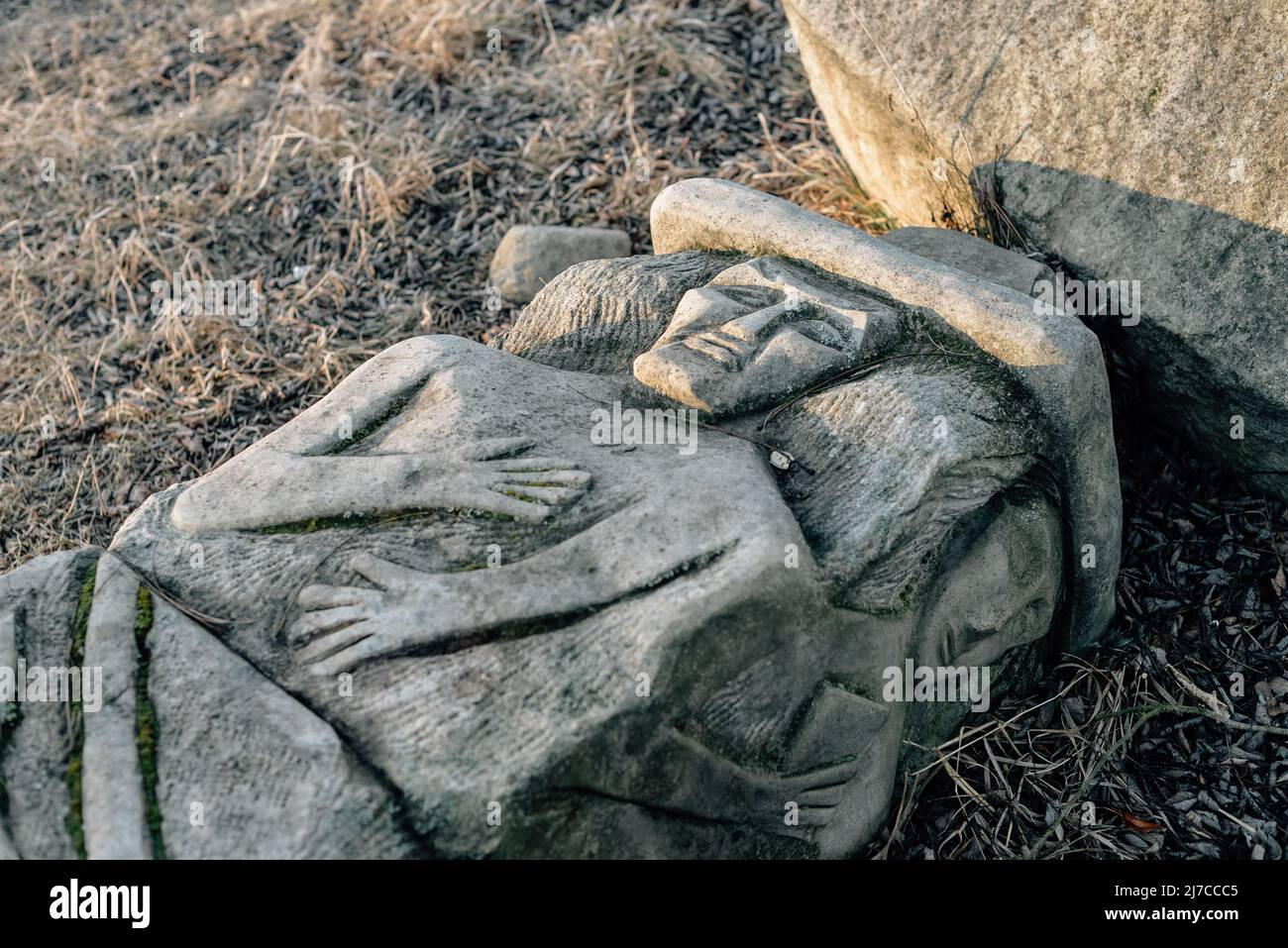 A pagan sanctuary in Busha village, Vinnytsia Oblast, Ukraine Stock ...