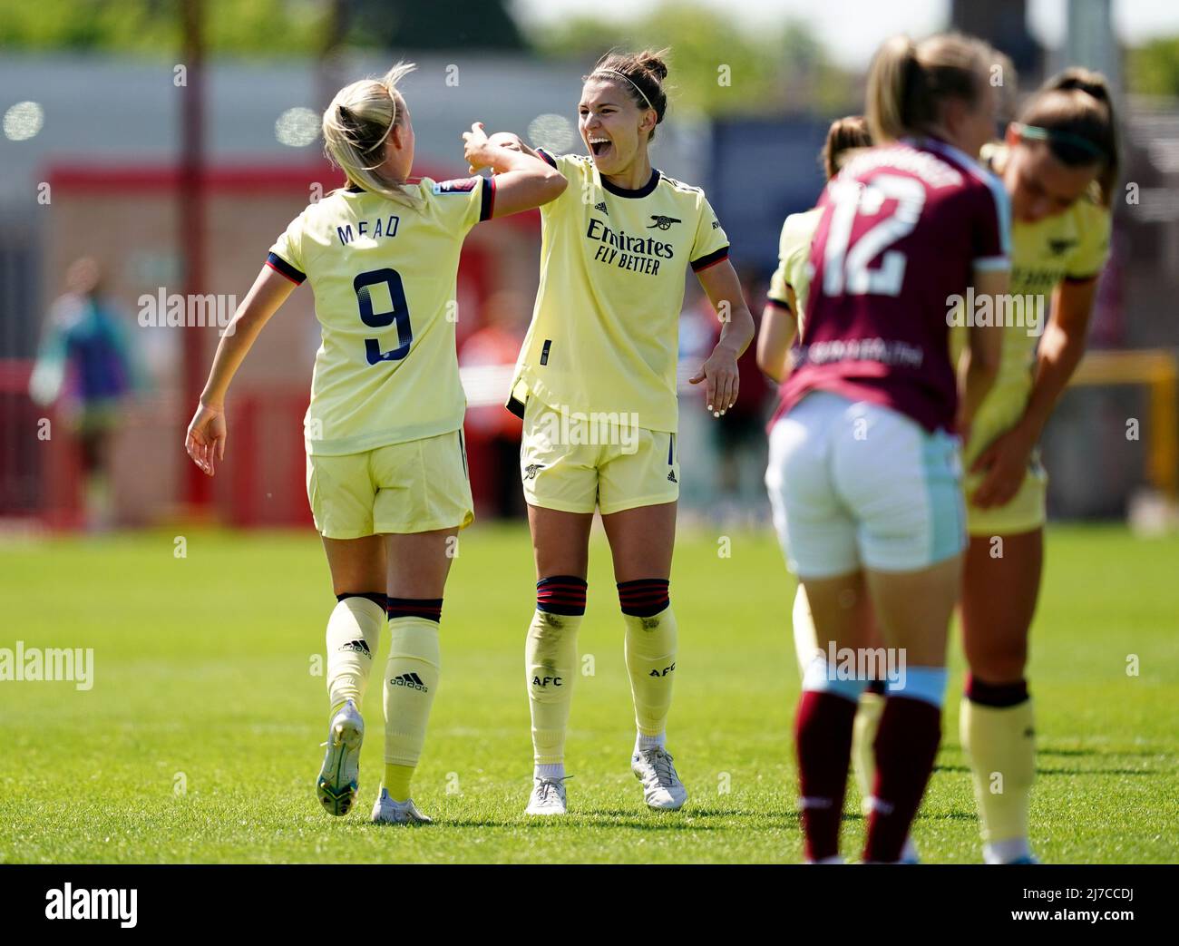 Arsenal’s Stephanie Catley celebrates scoring her sides second goal ...