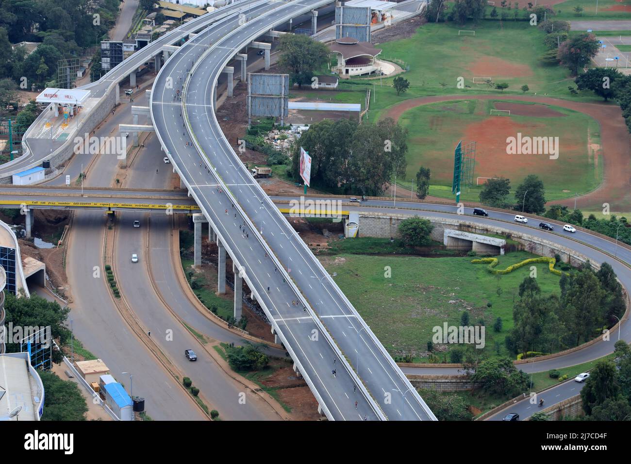 Nairobi, Kenya. 8th May, 2022. Runners are seen on the Nairobi ...