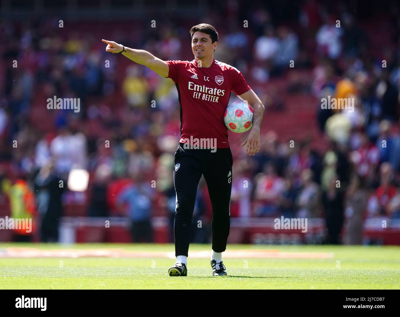 Arsenal assistant coach Carlos Cuesta before the Premier League match ...