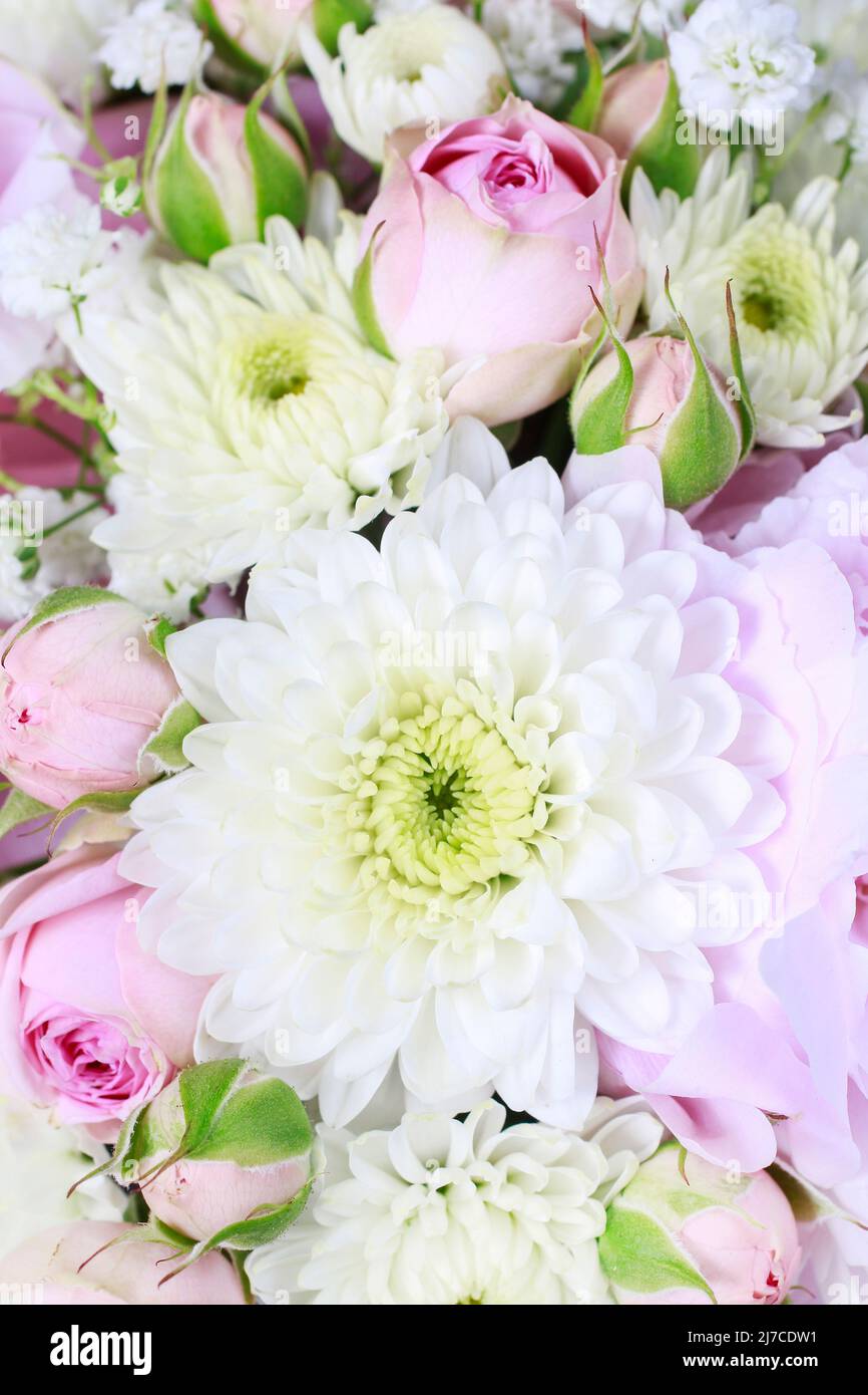 Florist workplace: how to make wedding floral arrangement with peonies ...