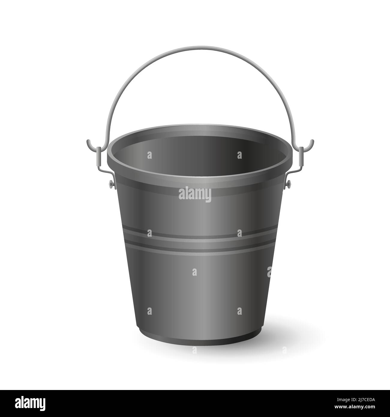 Empty iron bucket Stock Vector Image & Art - Alamy