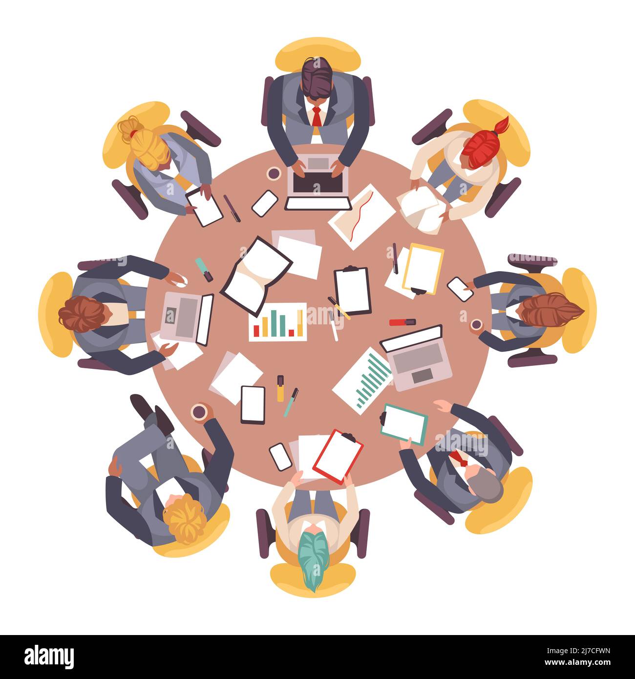 People meeting round table hi-res stock photography and images - Alamy