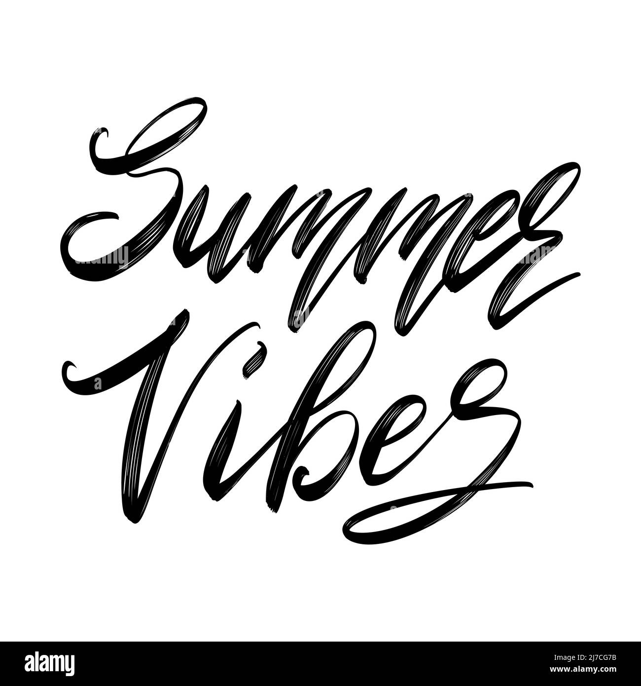 Summer Hand drawn Lettering. Summer lover quotes black and white ...