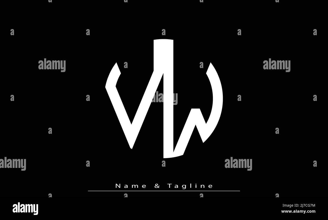 Alphabet letters Initials Monogram logo VW , WV Stock Vector Image ...
