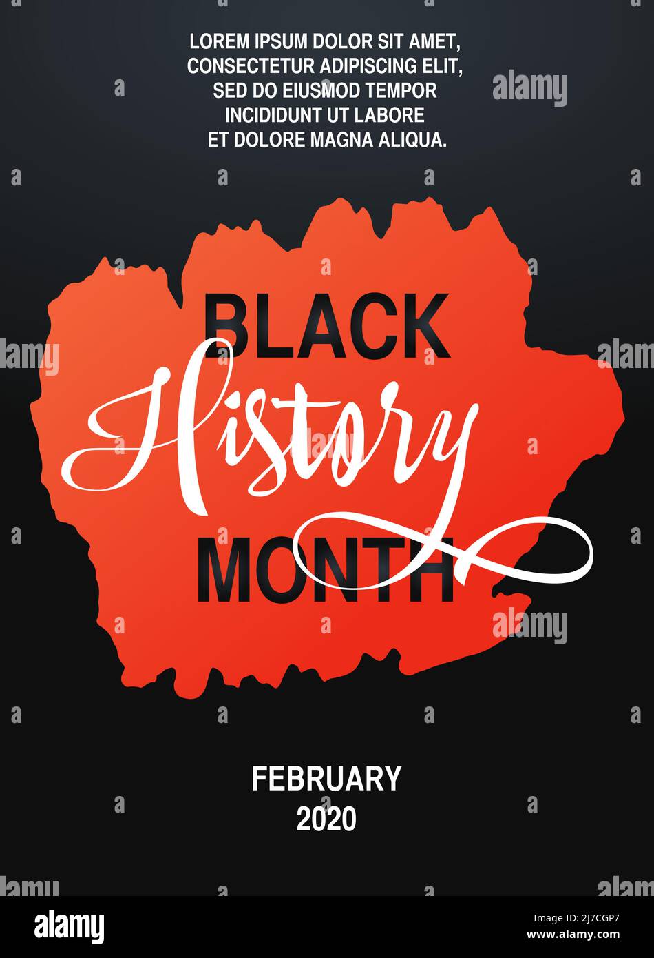 Black History Month Poster. Black Lives Matter. Stop Racism Concept ...