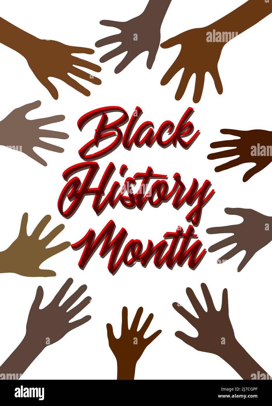 Black History Month Poster. Black Lives Matter. Stop Racism Concept ...