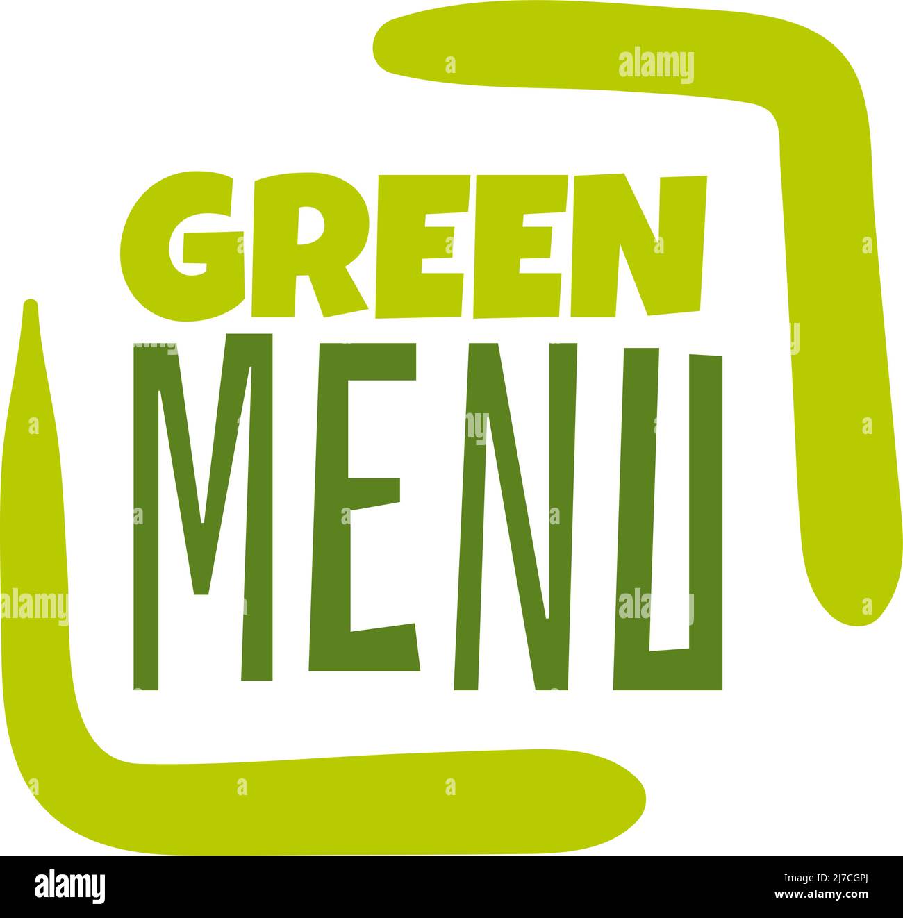 Green menu logo. Fresh food label. Eco meal Stock Vector Image & Art ...