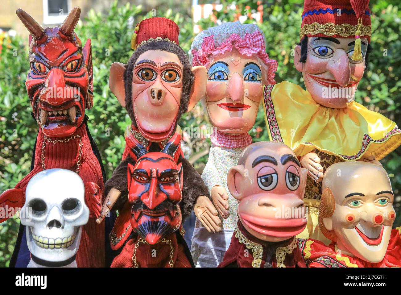 London, UK, 8th May 2022. Puppeteers from across the country once again ...