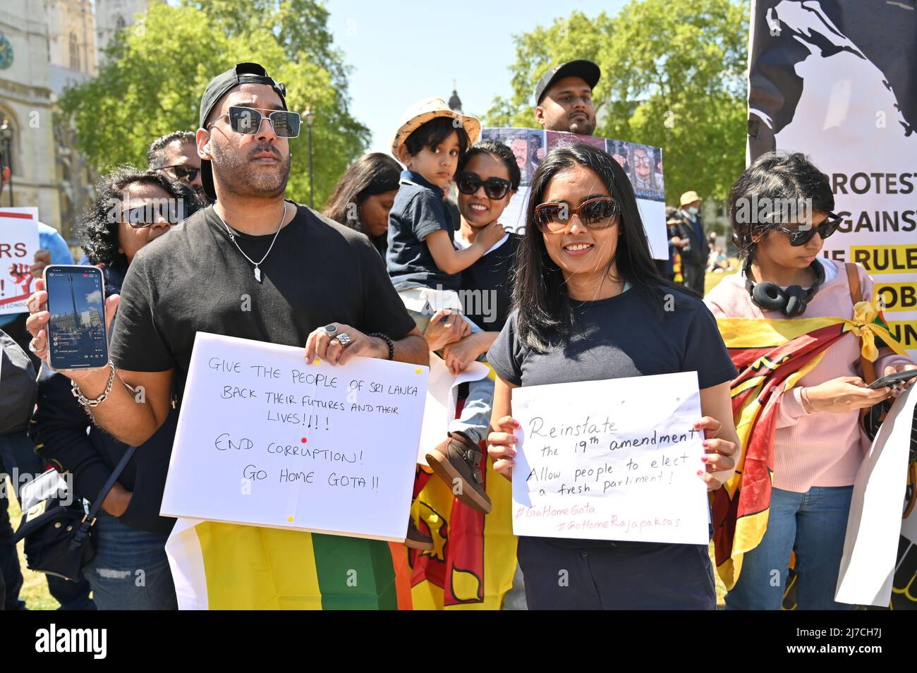 Go home gota protest hi-res stock photography and images - Alamy
