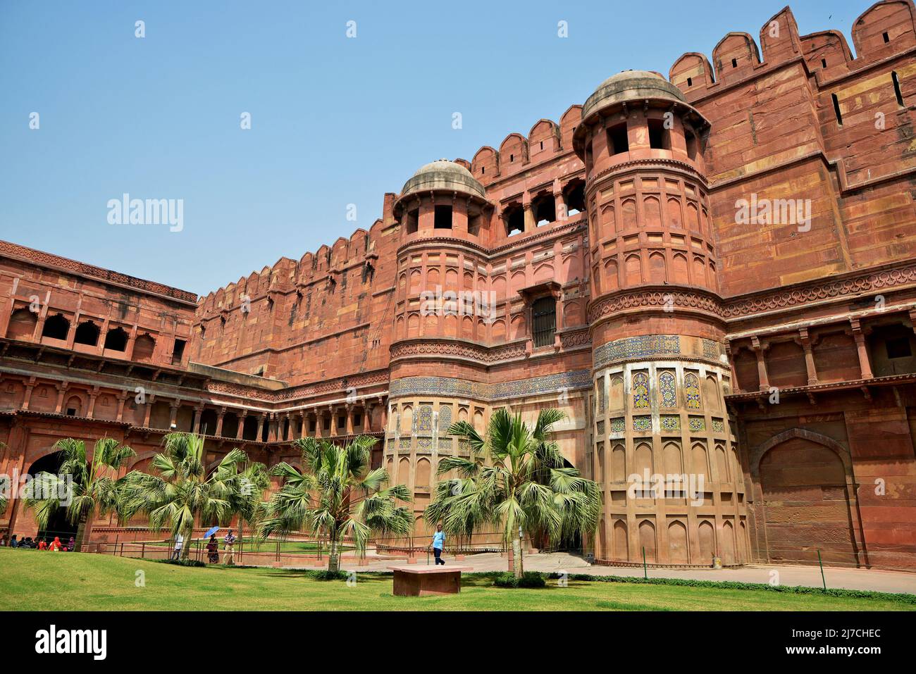 Medieval Indian fort at Agra,India Stock Photo - Alamy