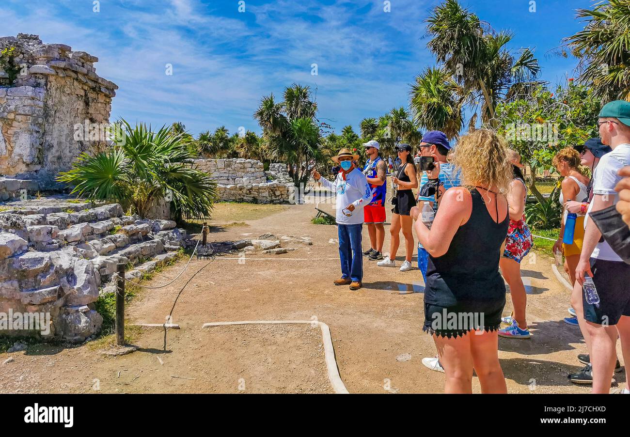 Playa del Carmen Mexico 25. March 2022 Ancient Tulum ruins Mayan site ...