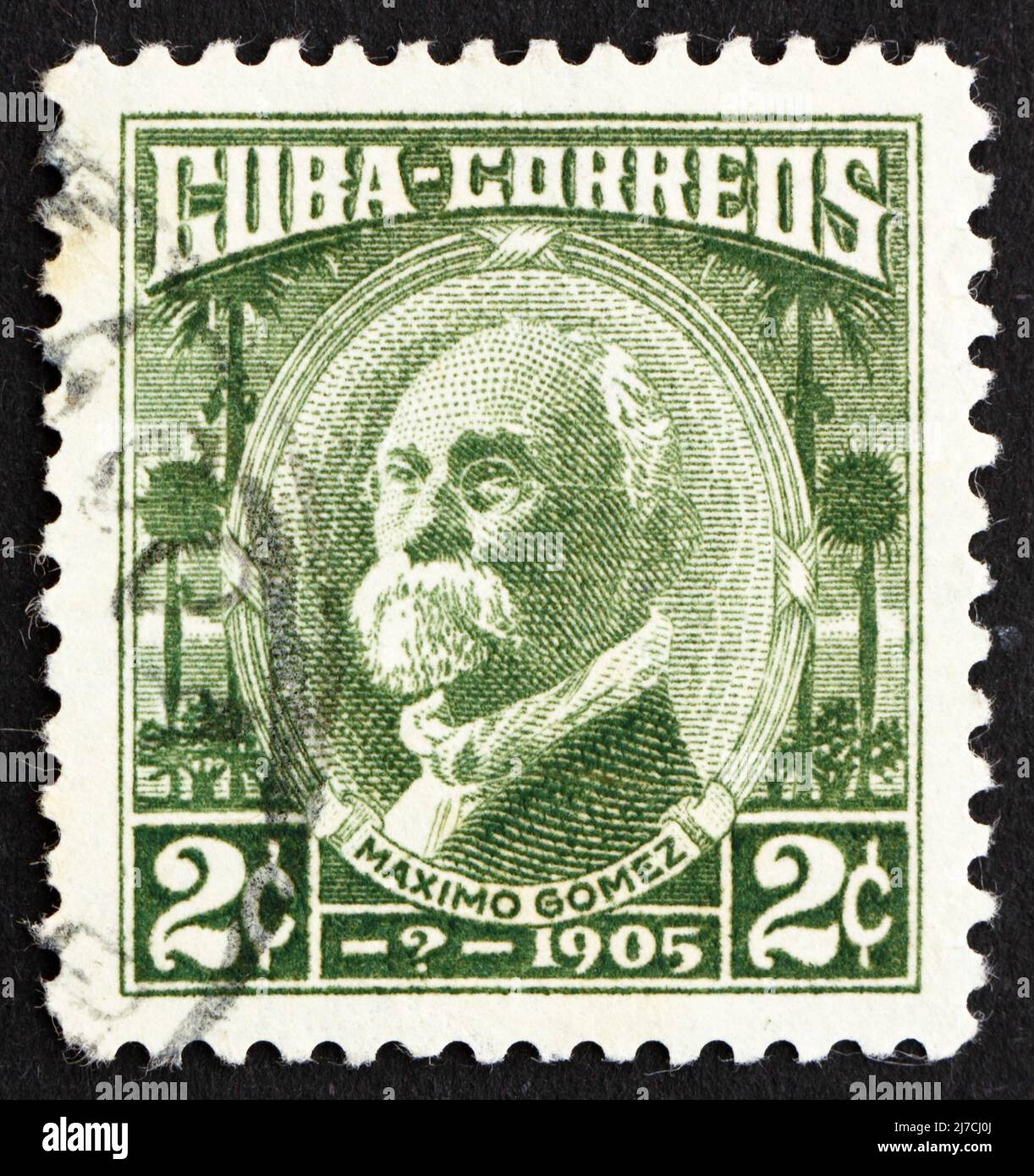 CUBA - CIRCA 1969: a stamp printed in the Cuba shows Maximo Gomez ...