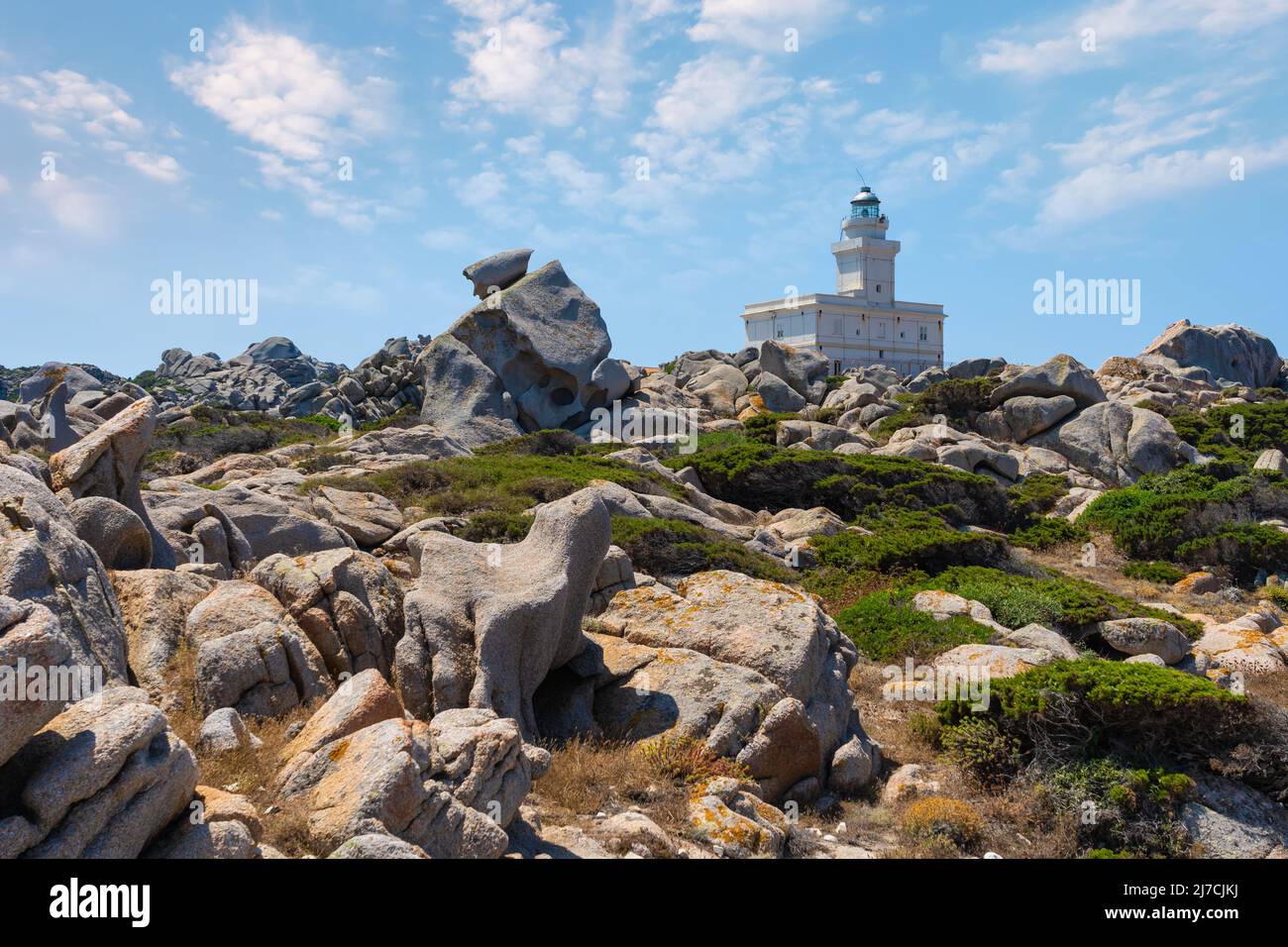Beautiful lighthouse in Capo Testa - Sardinia Stock Photo - Alamy